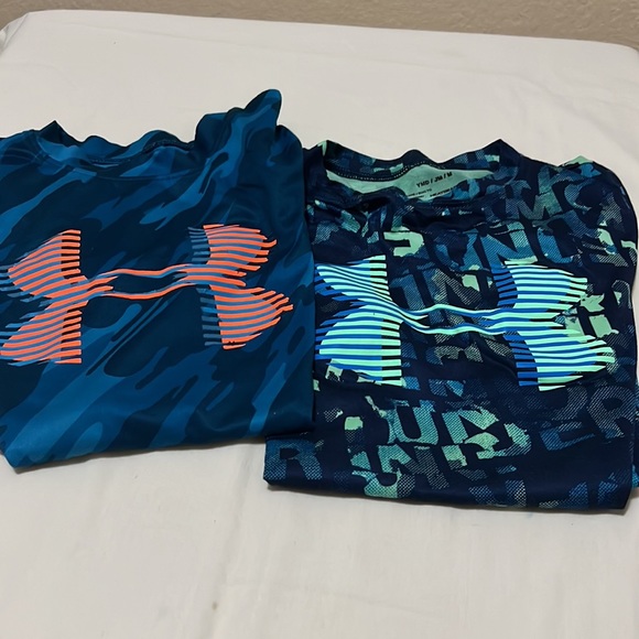 Under Armour | Shirts & Tops | 2 Under Armor Blue Mix Color Size Young ...